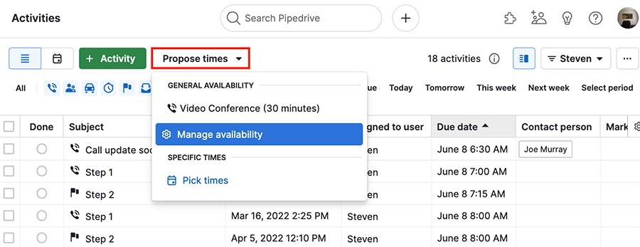 Scheduler - Knowledge Base | Pipedrive